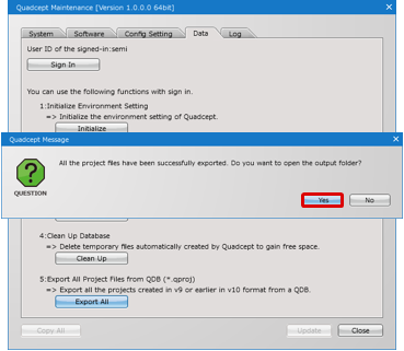 Quadcept Maintenance - Data Management